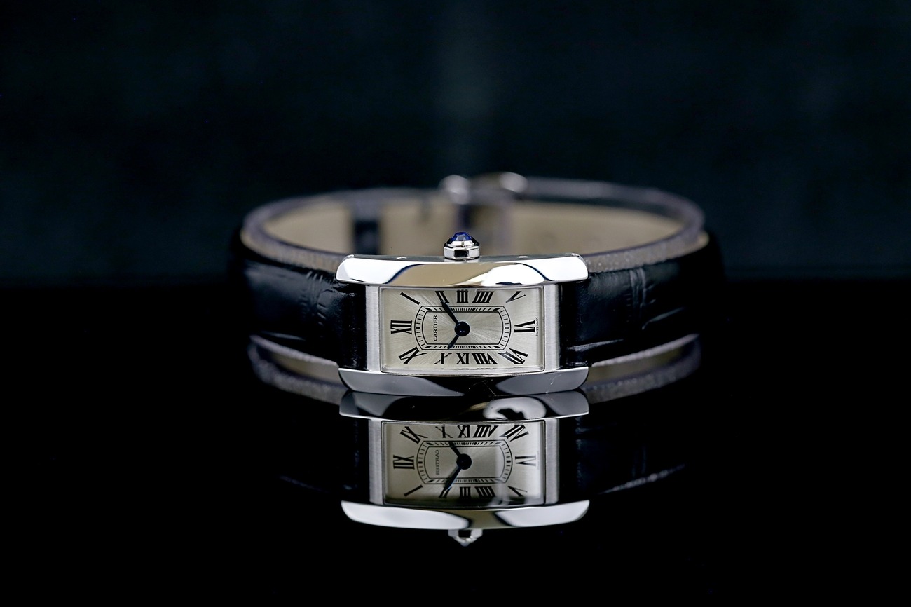 Cartier, Tank Américaine WSTA0081 Orginal Papiere Mini-Model, Ref: 4494 ...